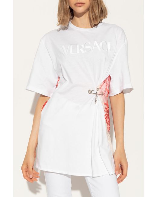 Versace T-Shirt With `Barocco Sea` Pattern in White | Lyst