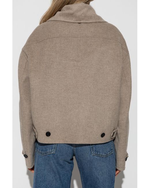 Acne Studios Wool Jacket in Brown | Lyst UK