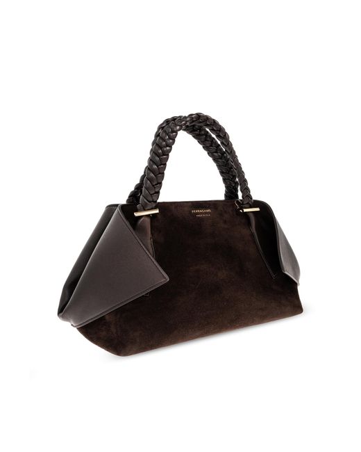 Ferragamo Suede Handbag in Black | Lyst UK