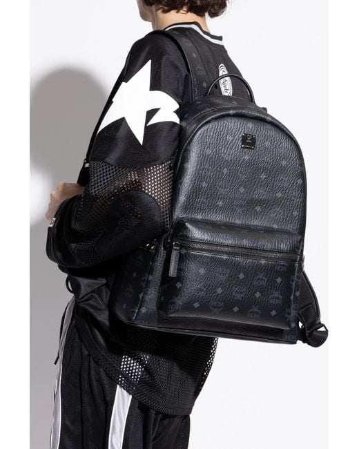 MCM Backpack With Logo in Black for Men | Lyst
