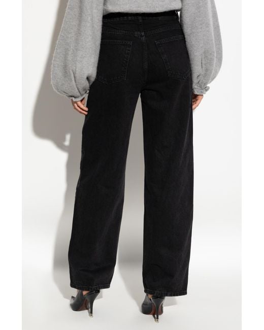 ROTATE BIRGER CHRISTENSEN Jeans With Buttons in Black | Lyst UK