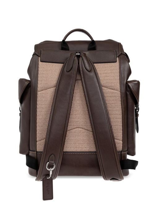 COACH Leather Backpack in Brown for Men | Lyst