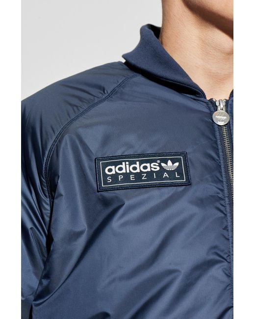 adidas Originals Jacket With Logo Patch in Blue for Men | Lyst UK