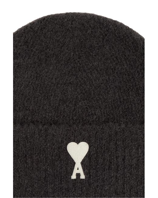 Ami Paris Cap With Logo Patch in Black | Lyst