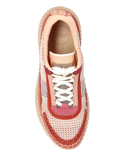 Chloé Nama Sneakers in Pink | Lyst