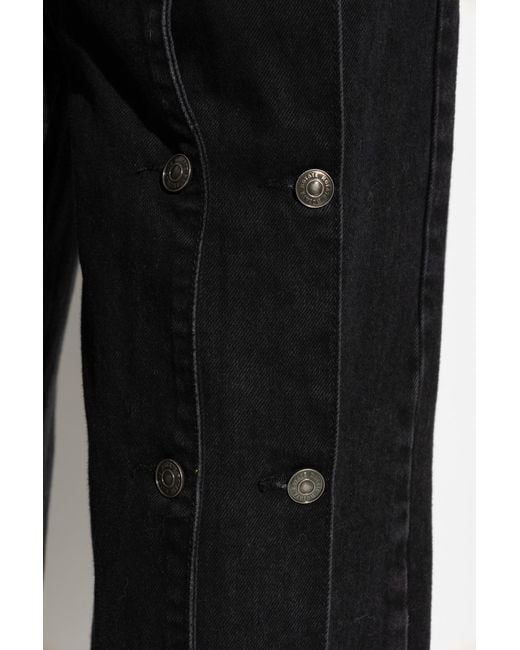 ROTATE BIRGER CHRISTENSEN Jeans With Buttons in Black | Lyst UK