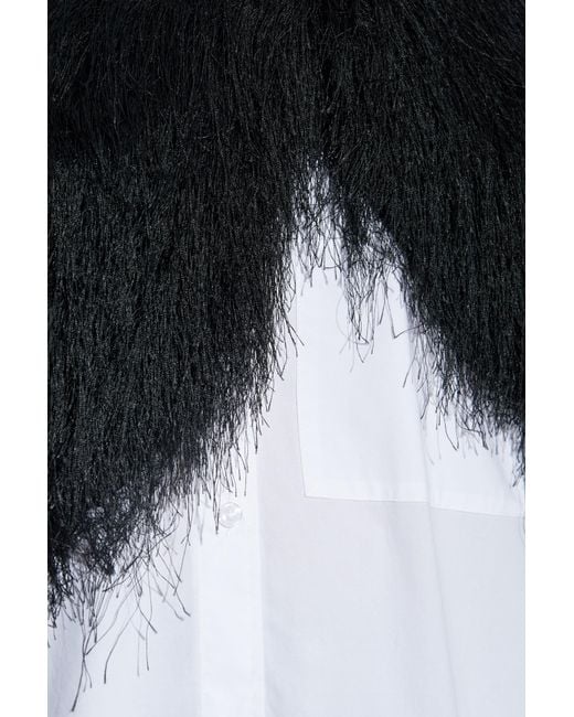 By Malene Birger Cape 'Pinla Fringes' in Black | Lyst UK