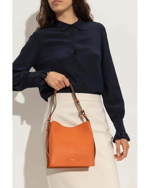 Furla Shoulder Bag "Nuvola Mini" in Orange | Lyst UK