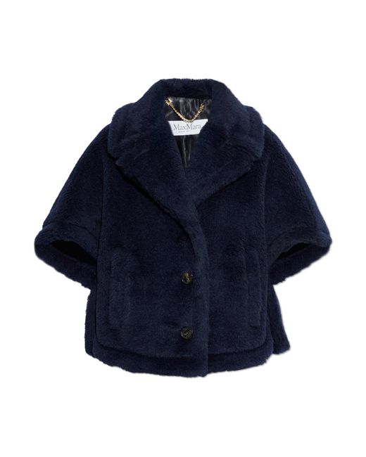 Max Mara Short Fur Coat "Corvino1" in Blue | Lyst UK