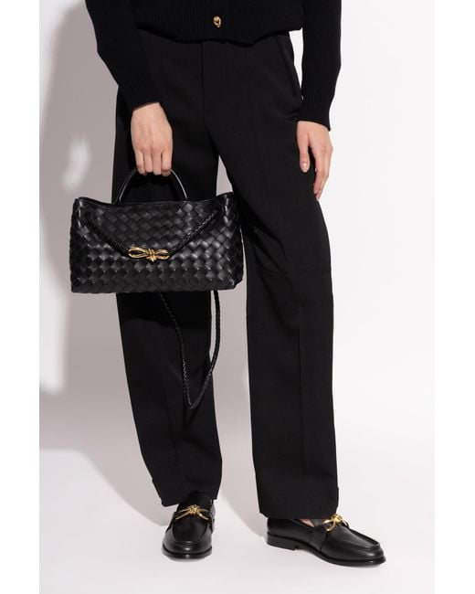 Bottega Veneta "Andiamo" Hand Bag in Black | Lyst