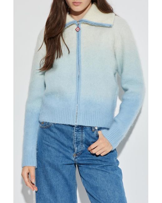 CASABLANCA Cardigan With Gradient Effect in Blue | Lyst UK