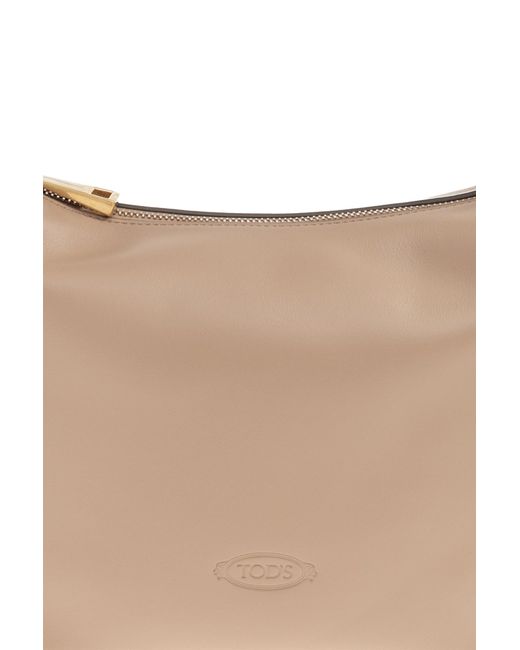 Tod's 'Metal Dots Mini' Hand Bag in Natural | Lyst