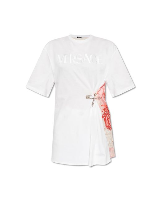 Versace T-Shirt With `Barocco Sea` Pattern in White | Lyst