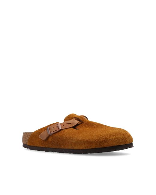 Birkenstock 'boston Braided' Slides, in Brown | Lyst