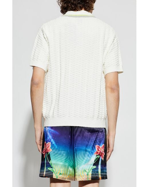 CASABLANCA Polo With Logo in White for Men | Lyst UK