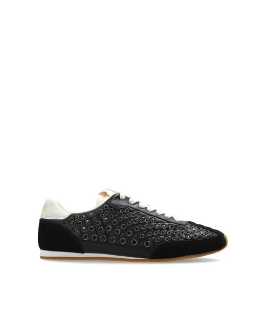Amiri 'Stud Pacific Flat' Sports Shoes in Black | Lyst UK