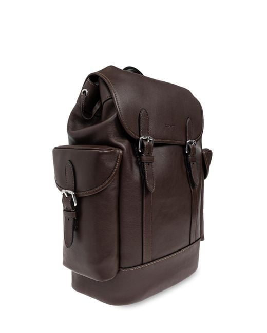 COACH Leather Backpack in Brown for Men | Lyst