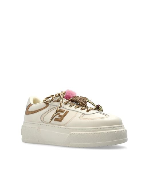 Fendi Sport Shoes 'Match' On Platform in Natural | Lyst UK