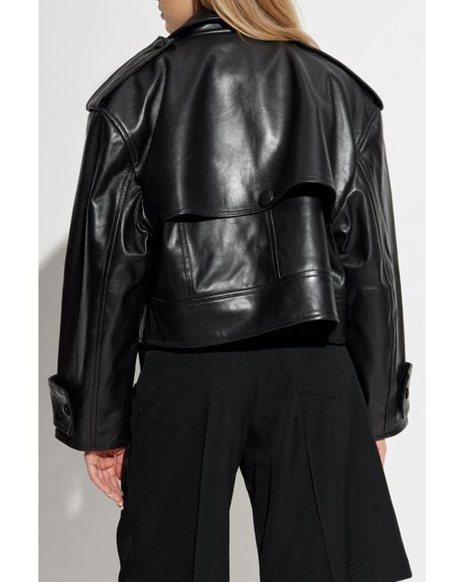 Stand Studio Leather Jacket Bloom in Black | Lyst