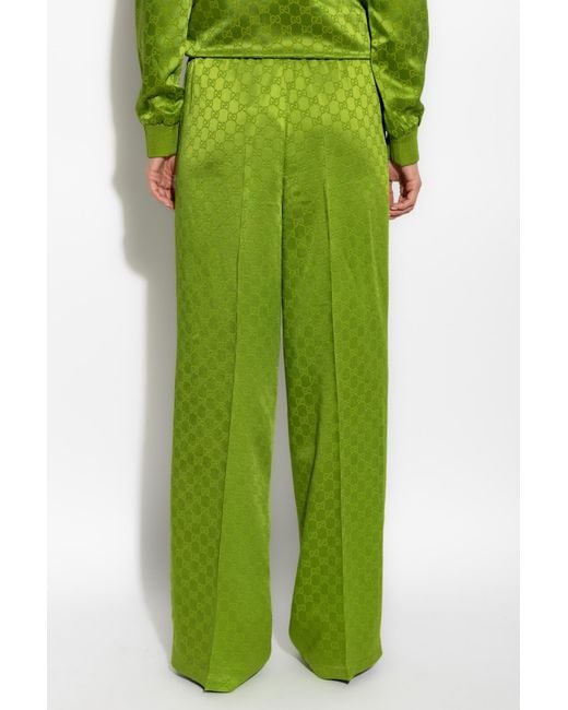 Gucci Pants With Monogram, ' in Green | Lyst UK