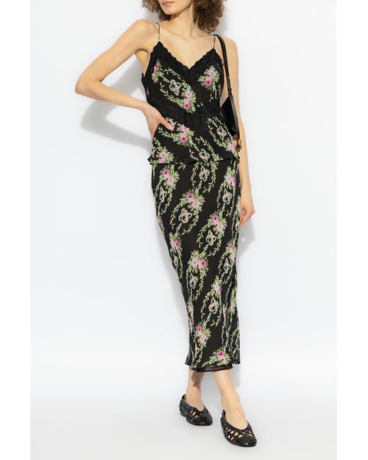 LoveShackFancy Skirt Castle in Green | Lyst