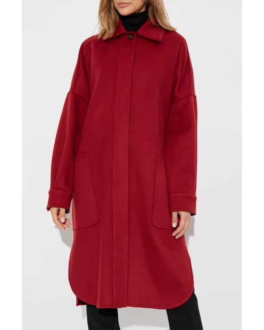 Max Mara Coat Baruffa in Red | Lyst UK