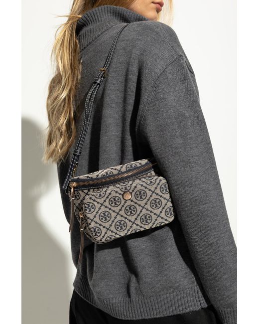 Tory Burch Mini "T Monogram" Dog Bag in Blue | Lyst UK