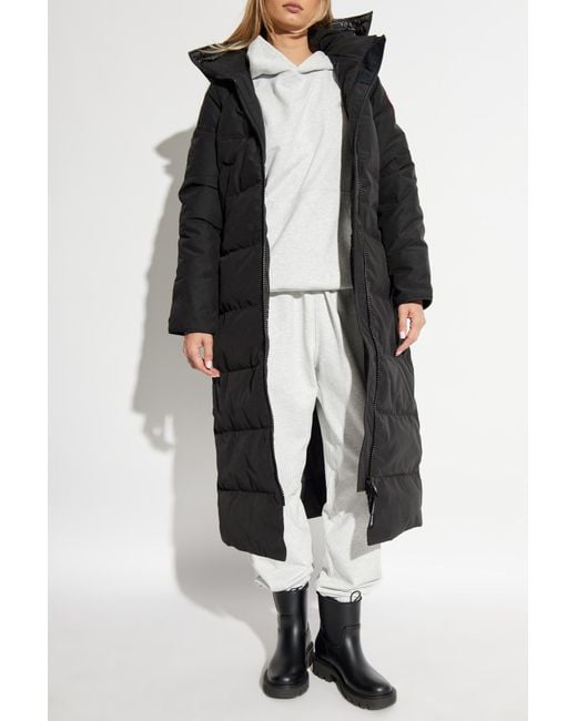 Canada Goose Long Down-Filled Hooded Parka in Black | Lyst