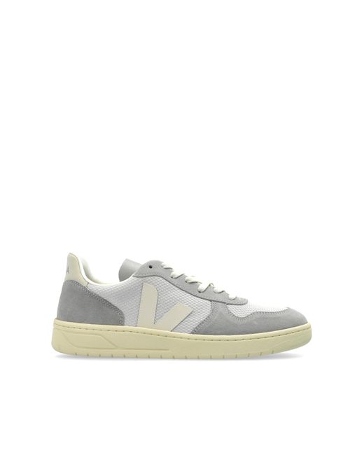 Veja Sports Shoes V-10 Alveomesh in Gray for Men | Lyst