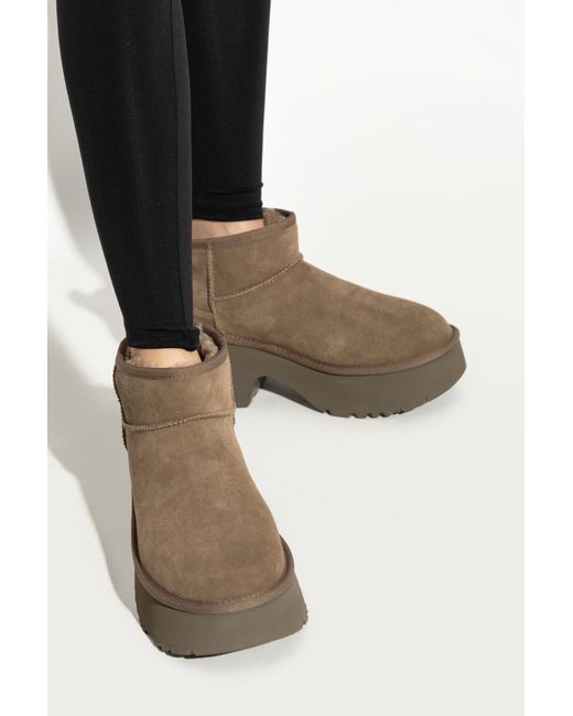 UGG Boots Classic Ultra Mini New Heights in Brown | Lyst