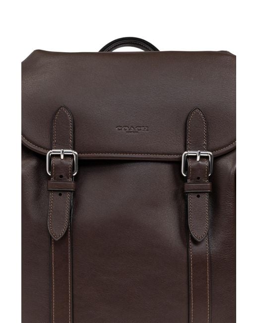 COACH Leather Backpack in Brown for Men | Lyst