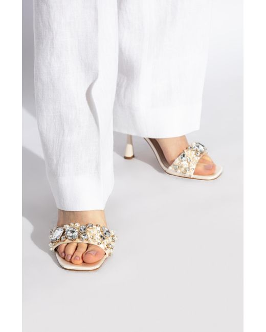 Kate Spade Heeled Sandals Treasure in White | Lyst