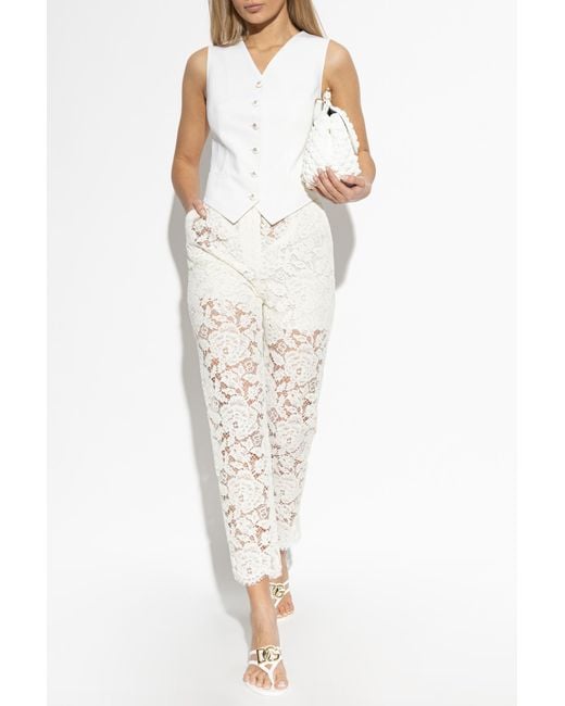 Dolce & Gabbana Vest Made Of Combined Materials in White | Lyst UK