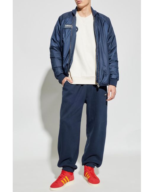 adidas Originals Jacket With Logo Patch in Blue for Men | Lyst UK