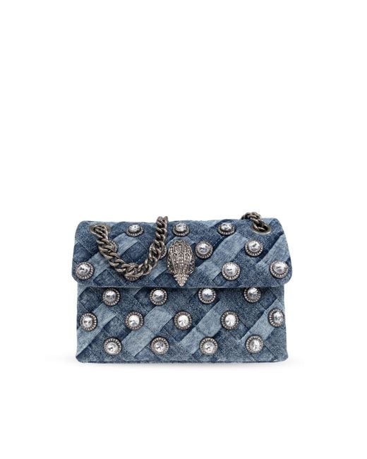 Kurt Geiger Shoulder Bag Kensington Crystals Mini in Blue | Lyst