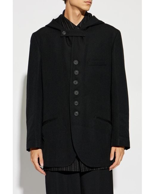 Yohji Yamamoto Blazer With Hood in Black for Men | Lyst