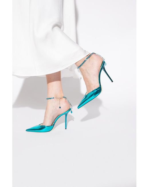 Jimmy Choo Leather Saeda Pumps In Blue Lyst