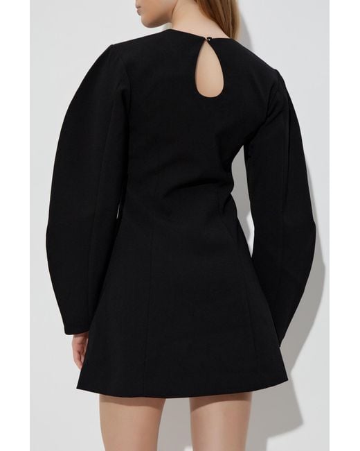 ROTATE BIRGER CHRISTENSEN Dress With Puff Sleeves in Black | Lyst UK