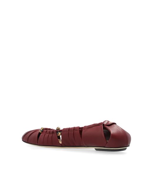 Chloé Ballet Flats Luna in Red | Lyst