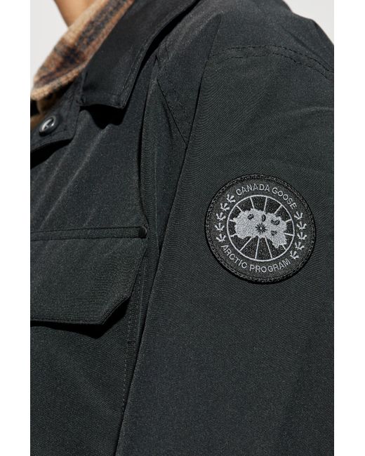 Canada Goose Jacket With Burnaby Logo in Black for Men | Lyst