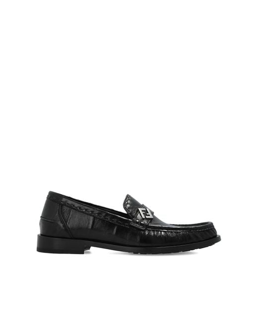 Fendi 'Missina' Loafer-Type Shoes in Black for Men | Lyst UK