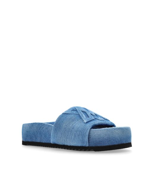 Vic Matié Platform Slides in Blue | Lyst