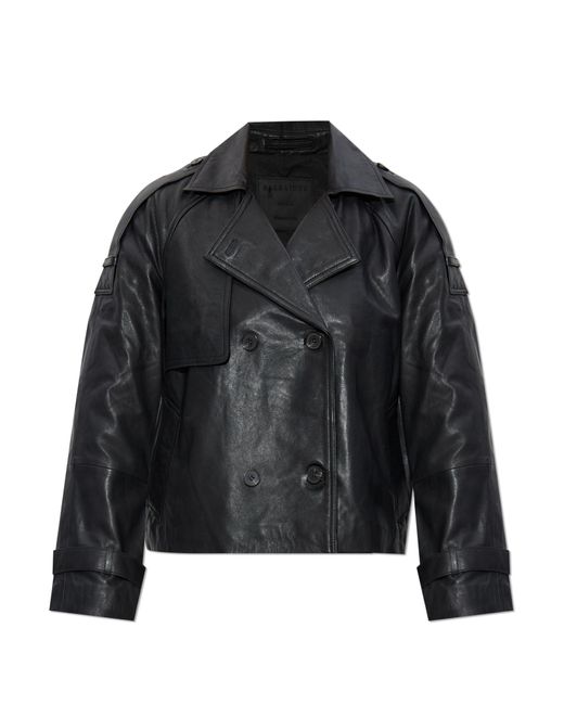 AllSaints Leather Jacket 'Reed' in Black | Lyst UK
