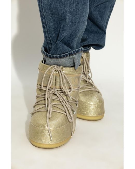 Moon Boot Snow Boots Mb Icon Glitter in Blue | Lyst