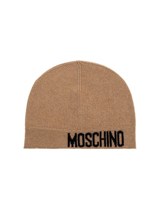 Moschino Cap With Logo in Natural | Lyst UK