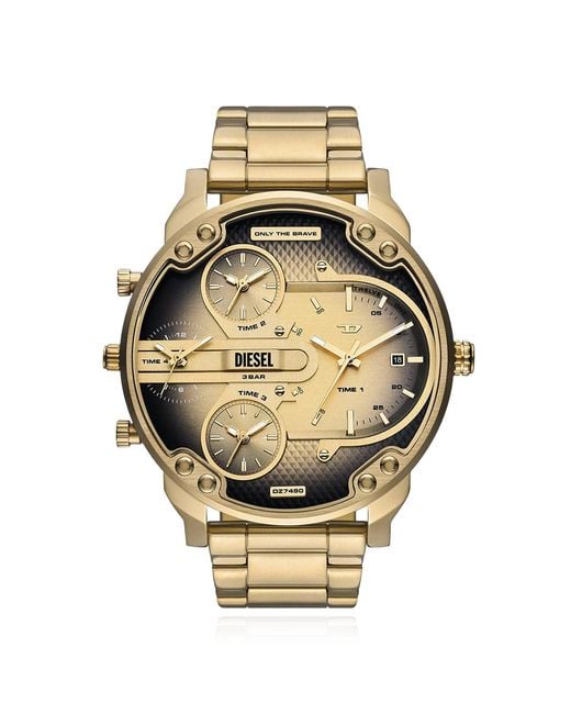 DIESEL Steel Watch "mr Daddy", in Metallic for Men | Lyst UK