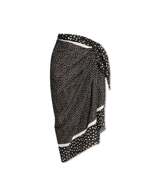 Dolce & Gabbana Polka Dot Pattern Pareo in Black | Lyst
