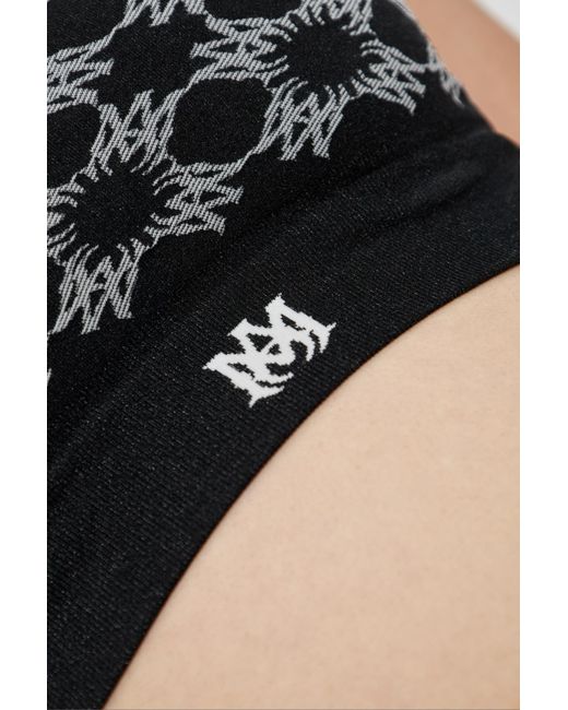 Amiri Bra With Monogram in Black | Lyst UK