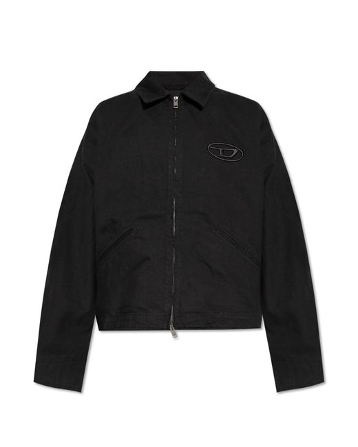 DIESEL Jacket With 'J-Taylor-Bleach' Logo in Black for Men | Lyst UK