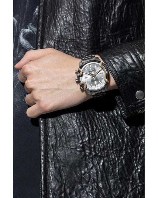 DIESEL Steel "griffed" Watch, in Black for Men | Lyst UK